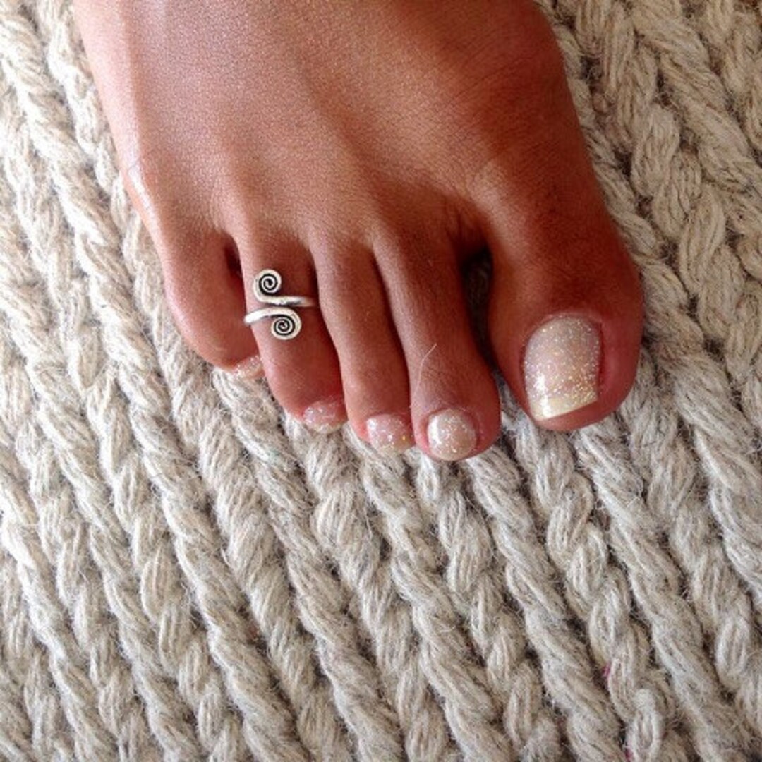 Toe Ring - Silver Toe Ring - Adjusable Toe Ring - Foot Accessories ...
