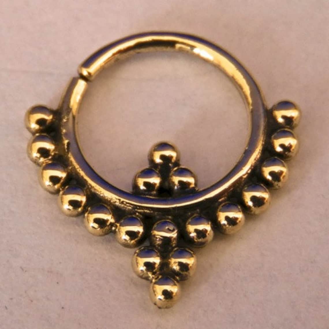 16g/18g Septum Ring 8mm Brass Septum Ring Septum Piercing - Etsy