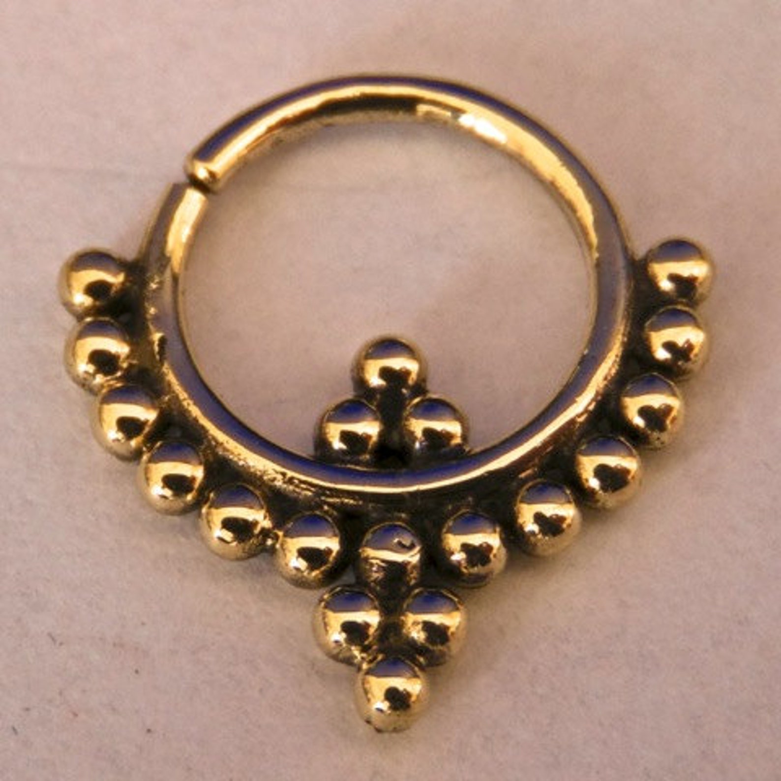 16g/18g Septum Ring 8mm Brass Septum Ring Septum Piercing - Etsy