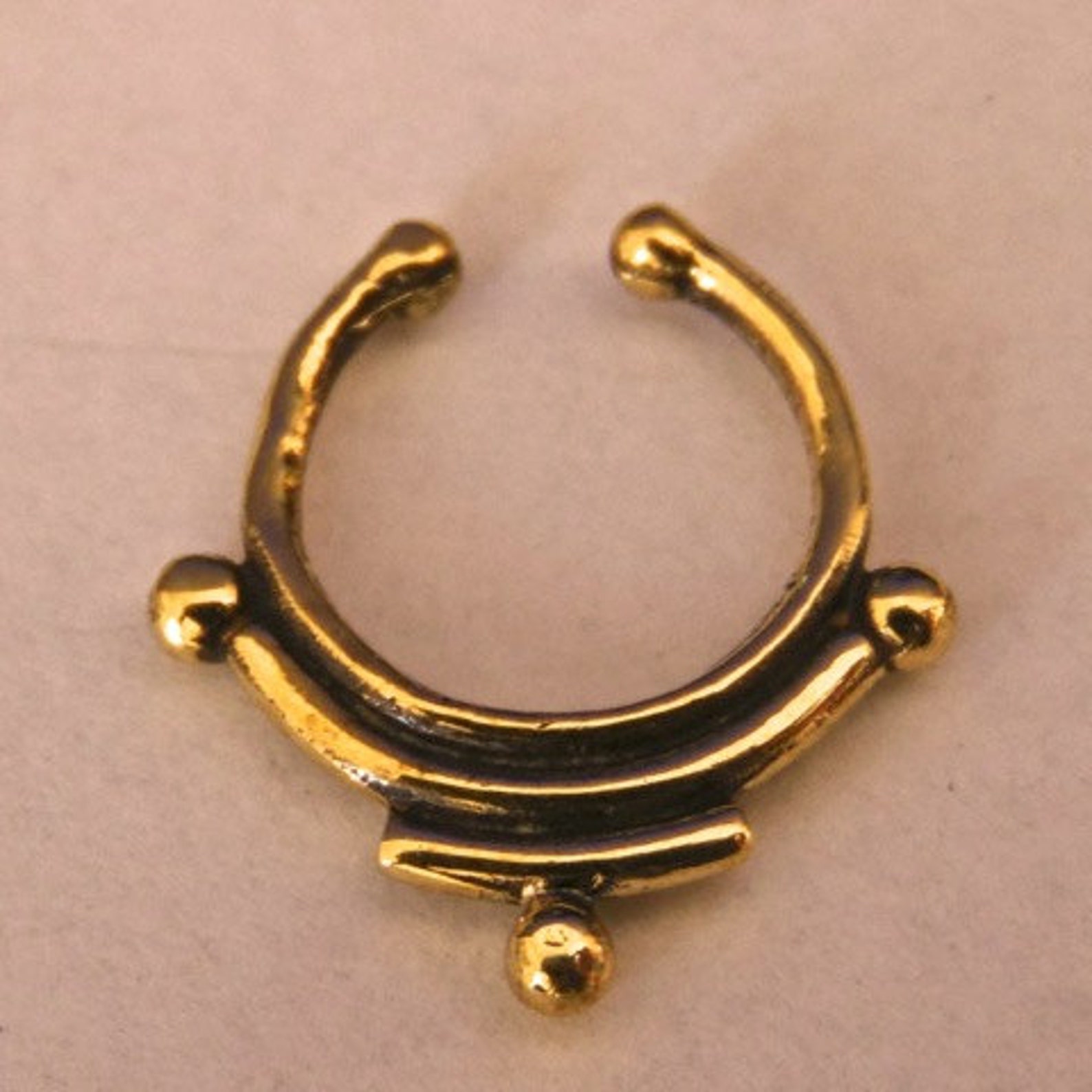 Fake Septum Ring Faux Septum Ring Fake Piercing Clip on - Etsy