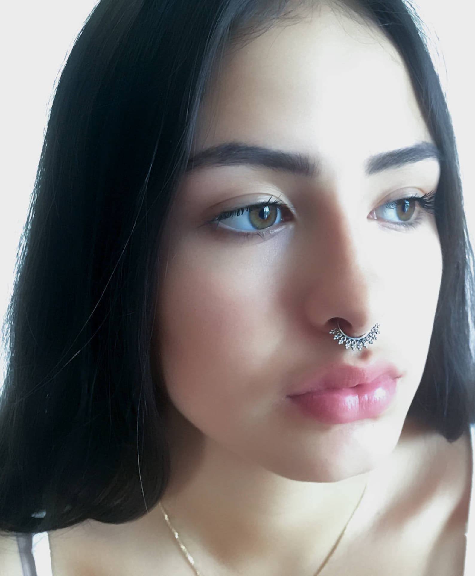 Silver Septum Ring Septum Jewelry Septum Piercing 18G - Etsy