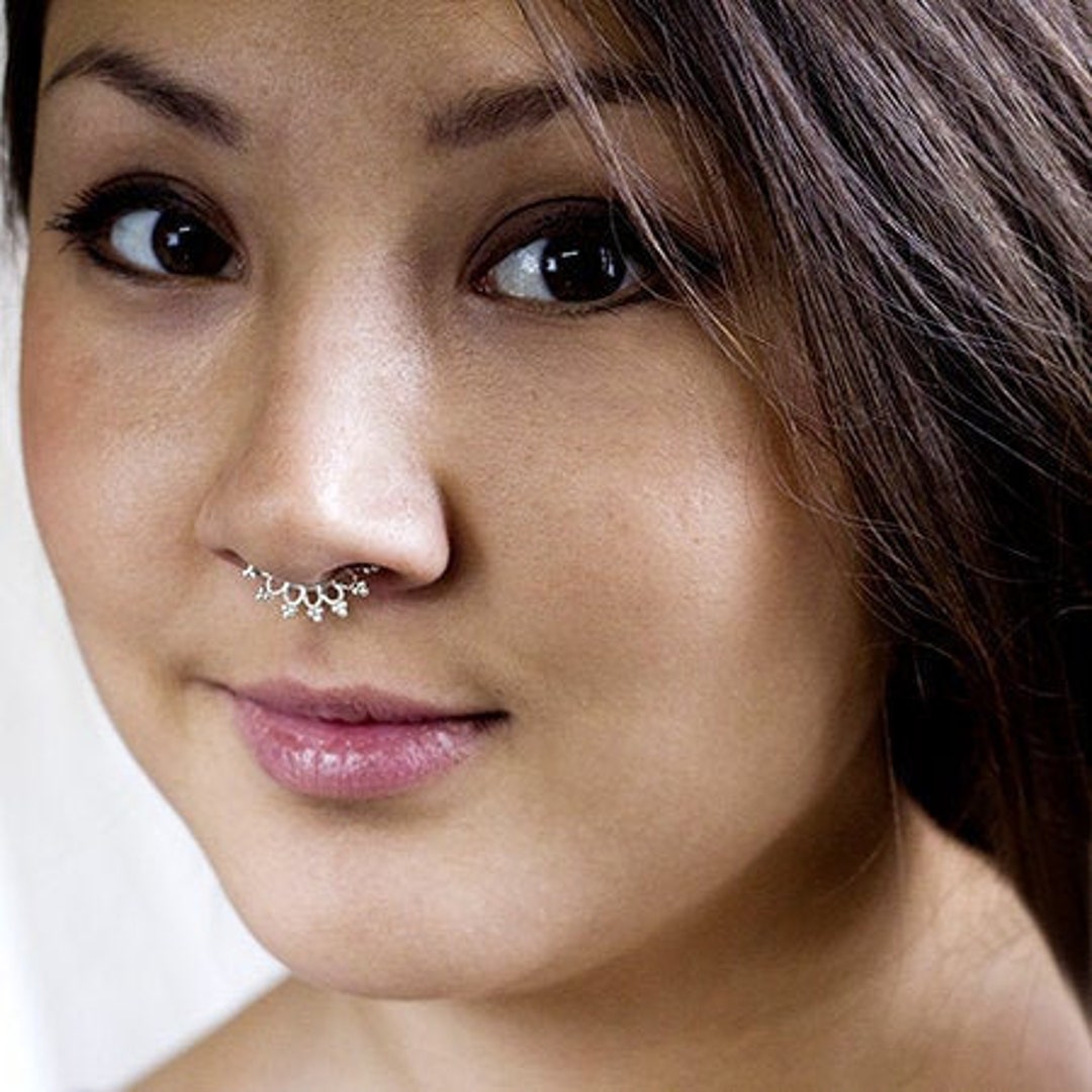 Anit Silver Septum Ring Septum Jewelry Septum Piercing Etsy