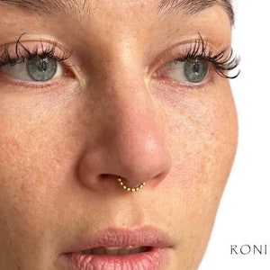 Dainty Septum Piercing, Silver Septum Ring, Small Septum Jewelry ...