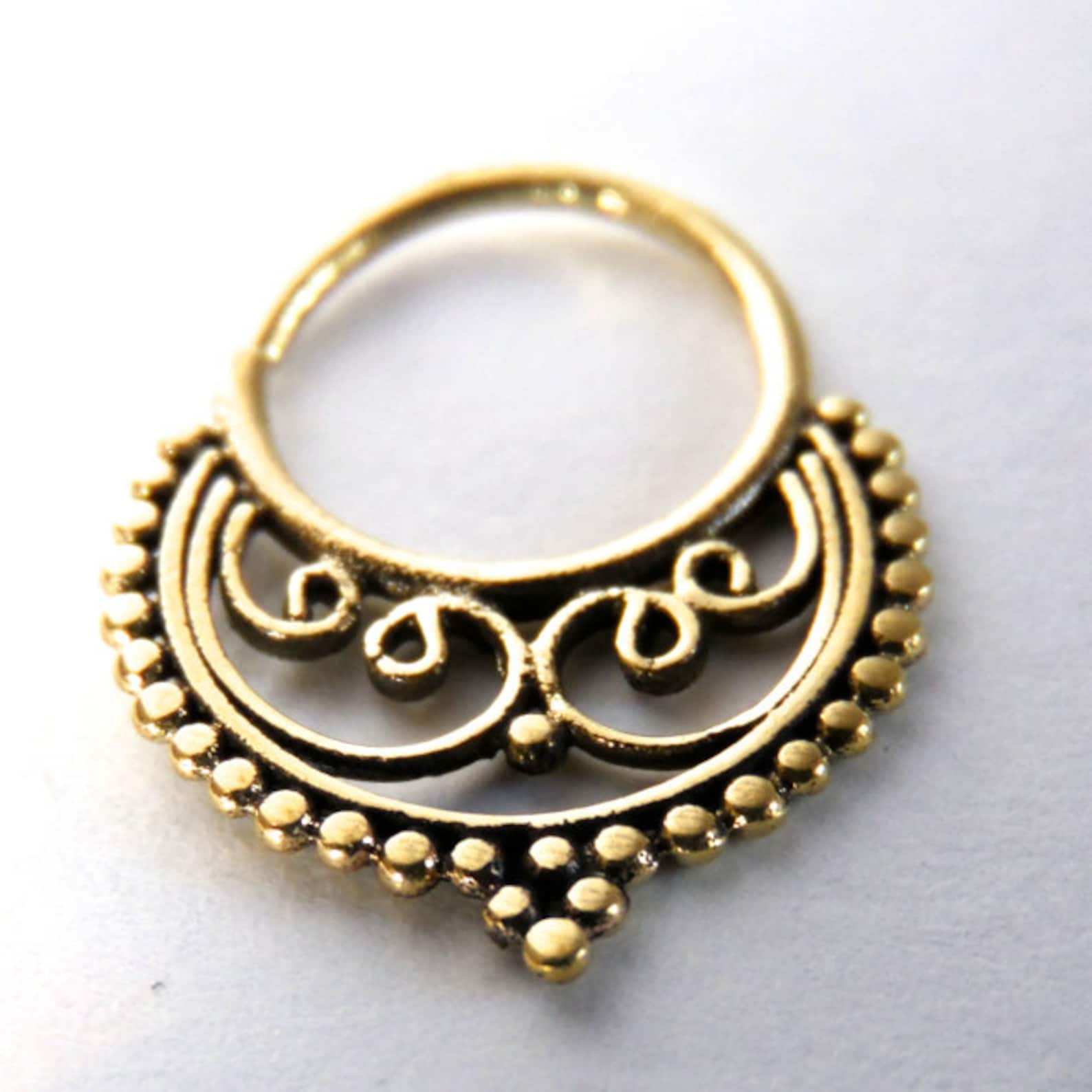 Brass Septum Ring Septum Jewelry Septum Piercing 18G - Etsy