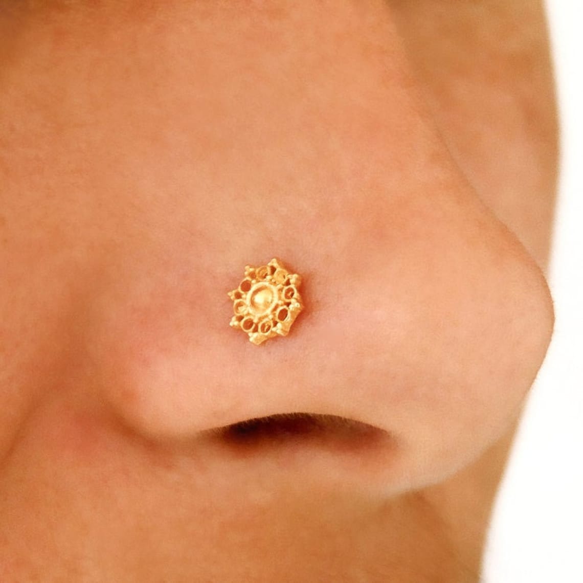 Gold Nose Stud Tiny Nose Stud Small Nose Stud Tribal - Etsy