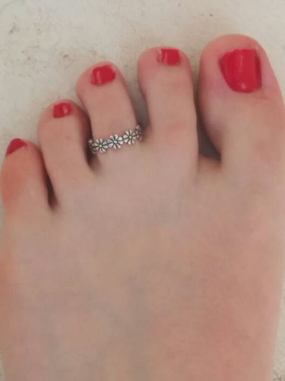 Toe Ring Silver Toe Ring Adjusable Toe Ring Foot Accessories Foot Ring ...
