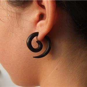 Spiral stretcher earrings store