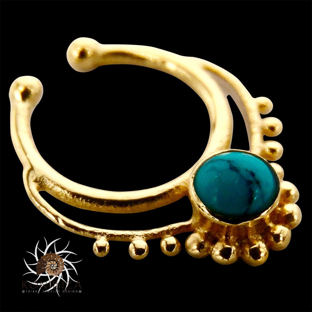 Fake Septum Ring - Faux Septum Ring - Fake Piercing - Clip on Piercing ...
