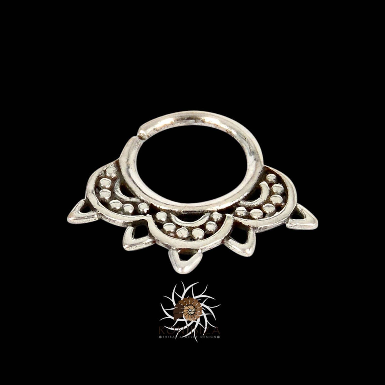 Indian Septum Ring Tribal Septum Ring Silver Septum Ring - Etsy