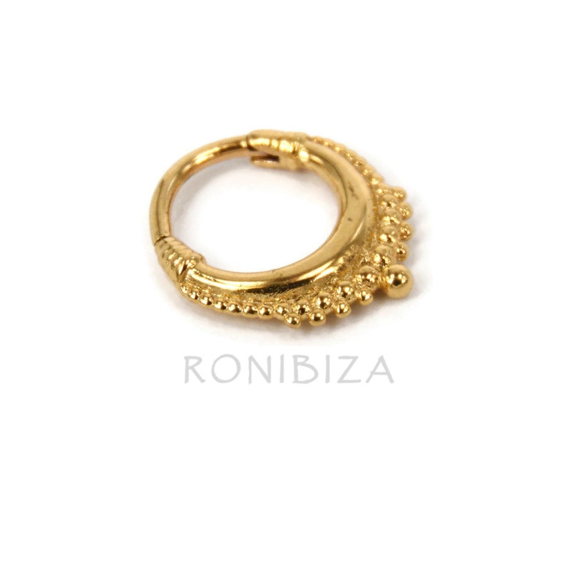 Tribal Silver Septum Ring, 18 Gauge Ethnic Nose Piercing - Etsy