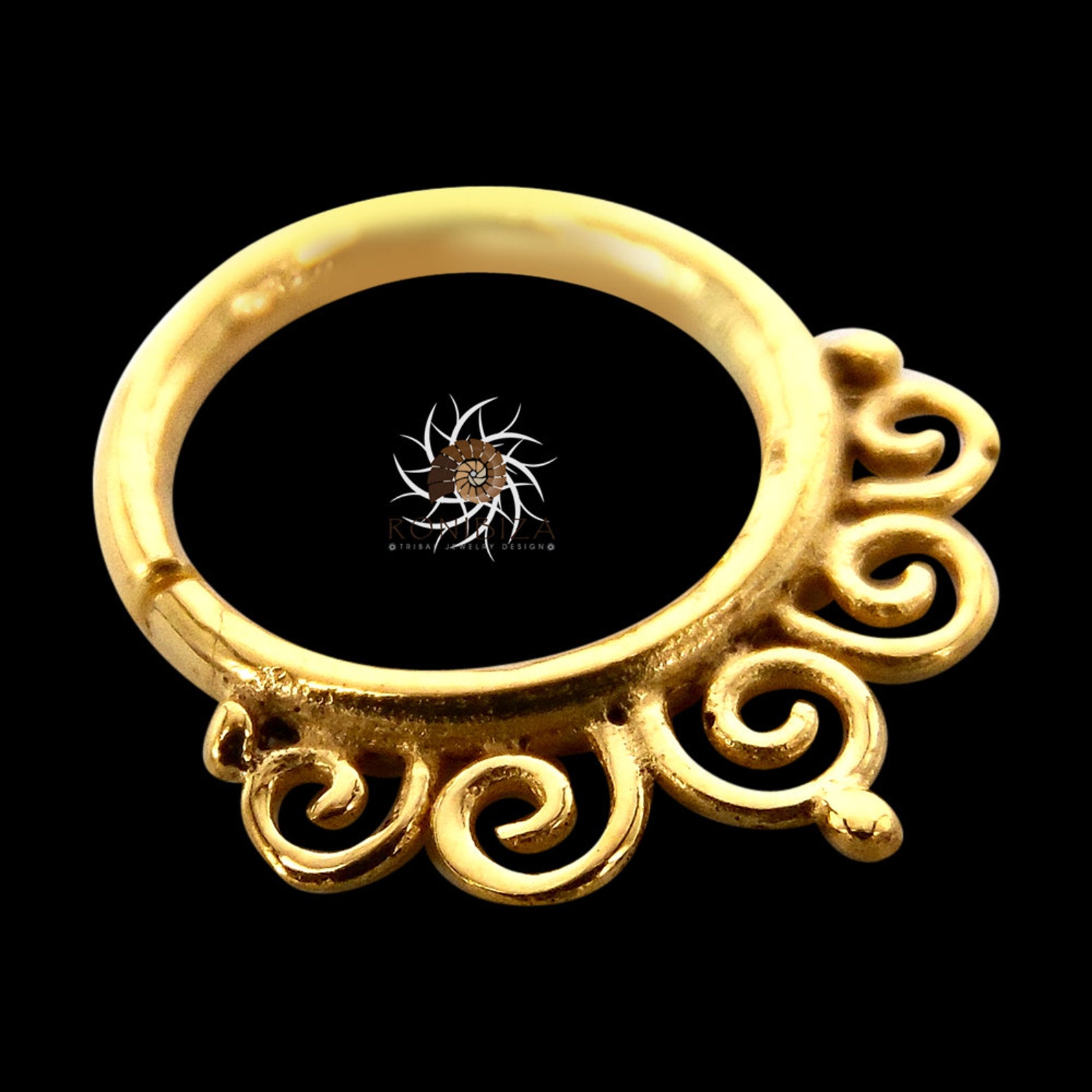 Spiral Gold Septum Ring Septum Jewelry Septum Piercing - Etsy