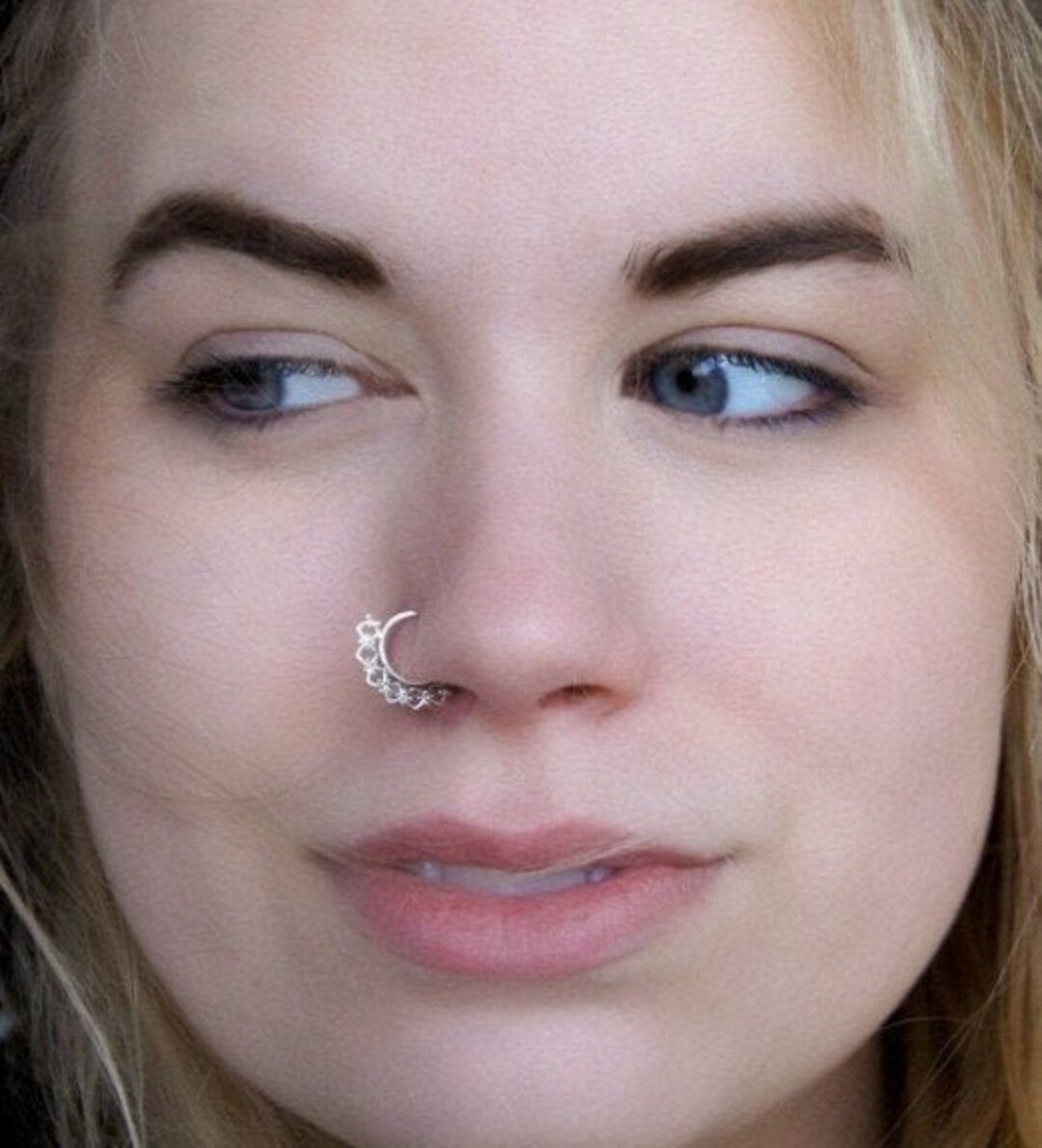 Silver Nose Ring Silver Nose Hoop Indian Nose Ring Tribal Nose Ring