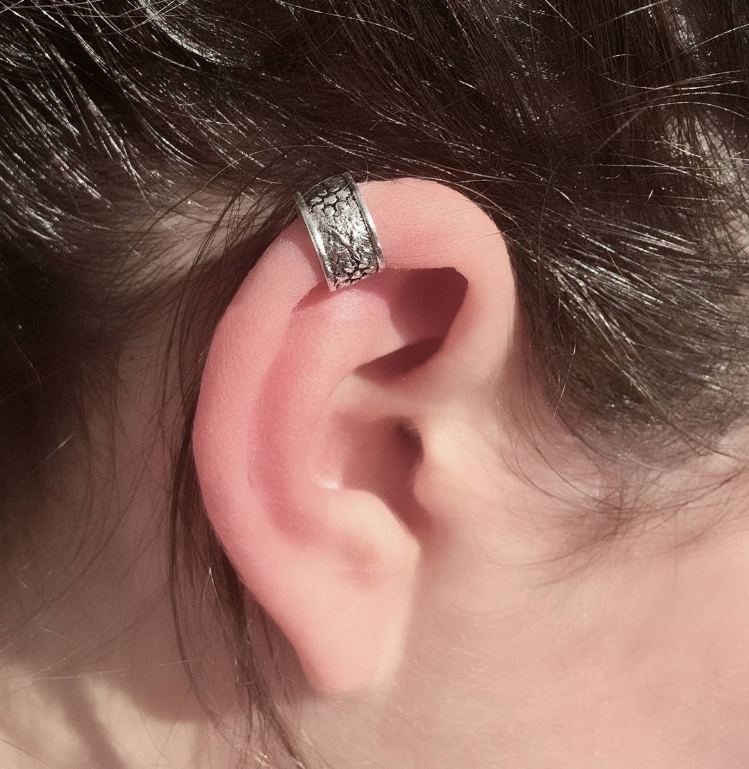 Silver Ear Cuff - Ear Wrap - Fake Ear Cuff - Earcuff Jewelry - Cuff ...