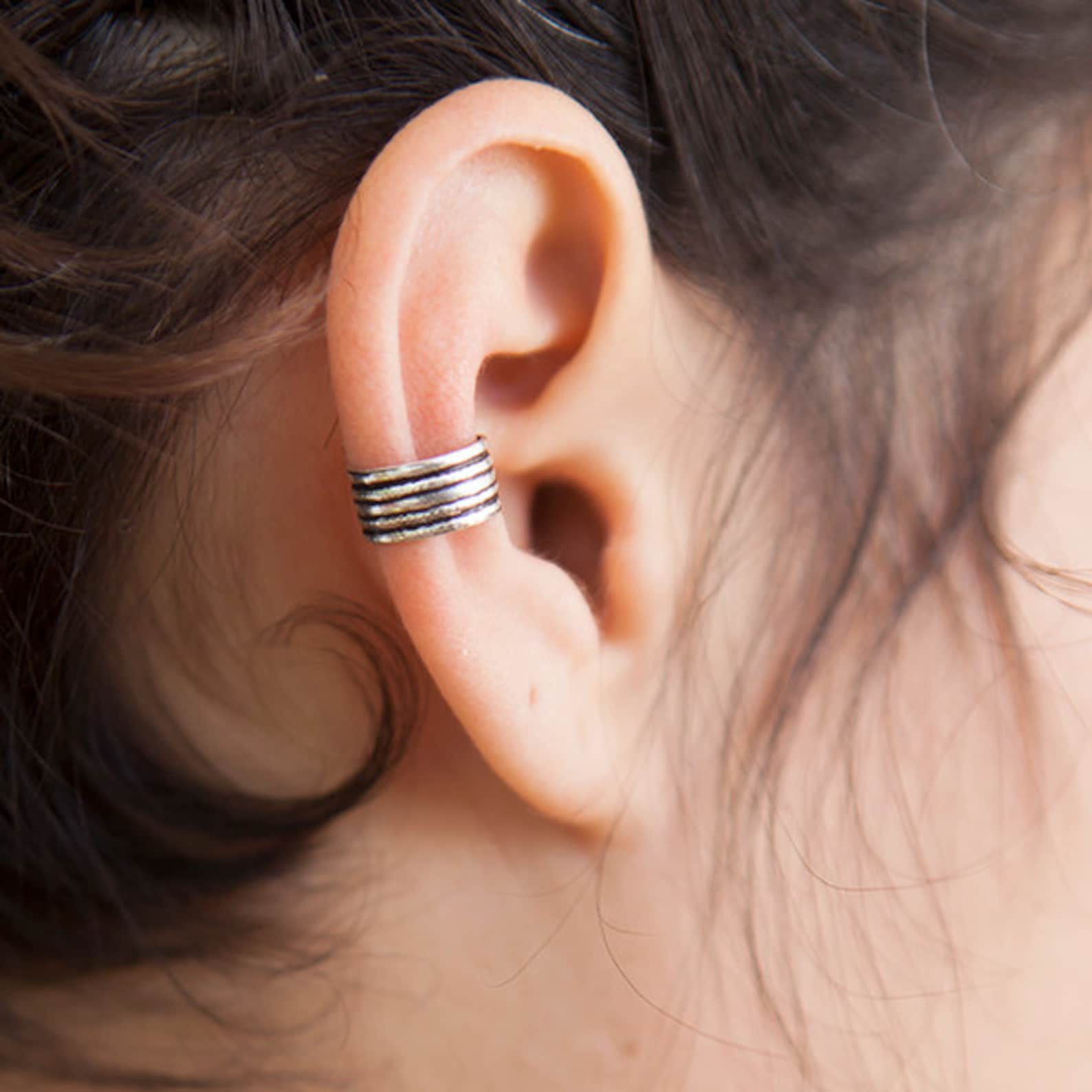 Silver Ear Cuff Ear Wrap Fake Ear Cuff Earcuff Jewelry - Etsy