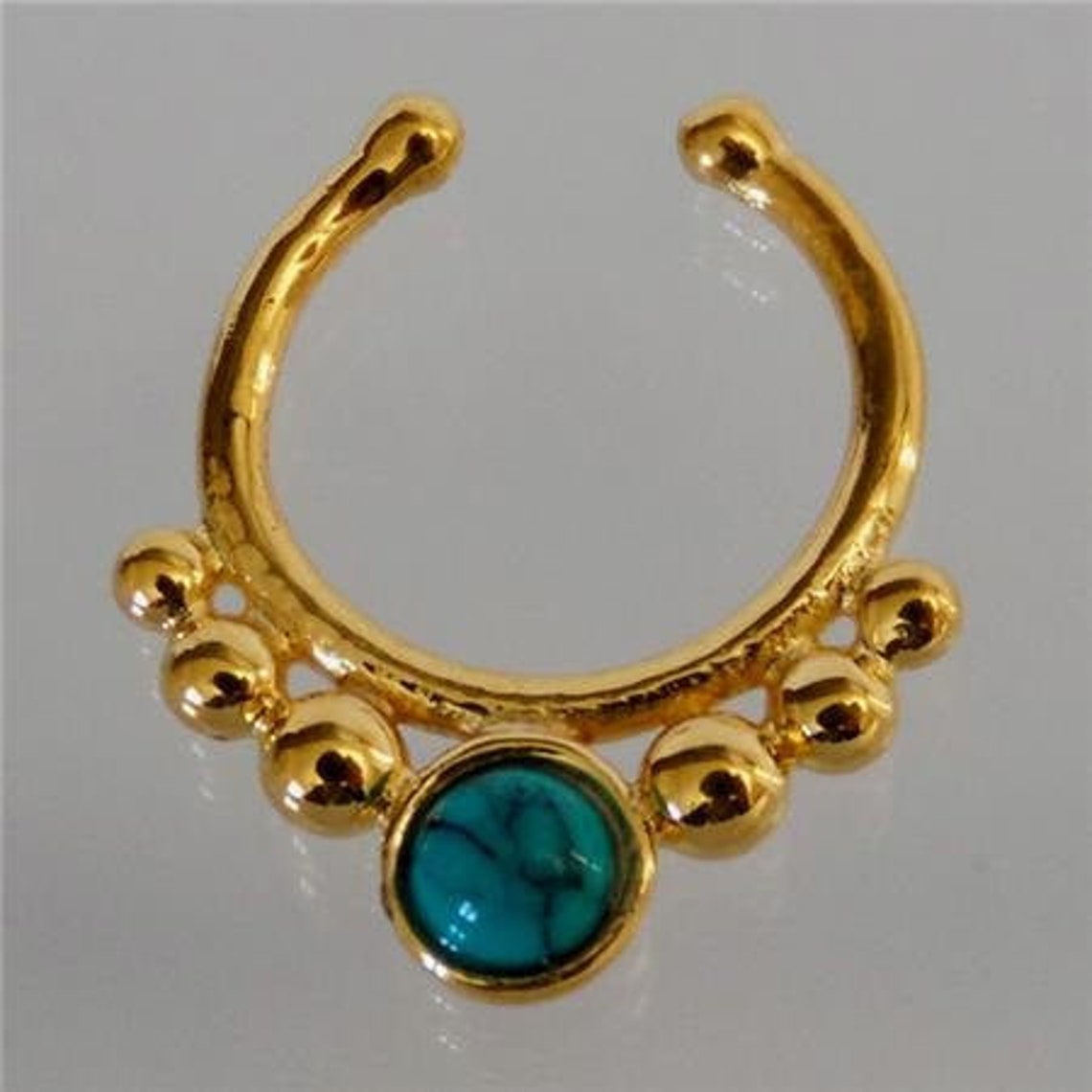 Fake Septum Ring Faux Septum Ring Fake Piercing Clip on | Etsy