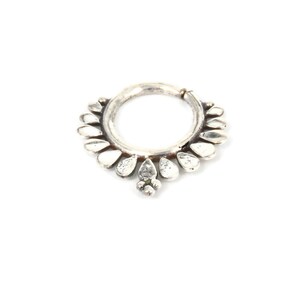 Gold Septum Ring, Tribal Septum Piercing 18/16G, Indian Septum Jewelry ...