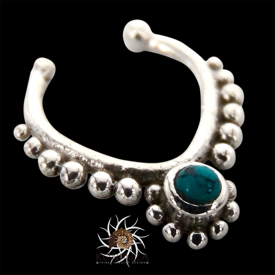 Fake Septum Ring - Faux Septum Ring - Fake Piercing - Clip on Piercing ...