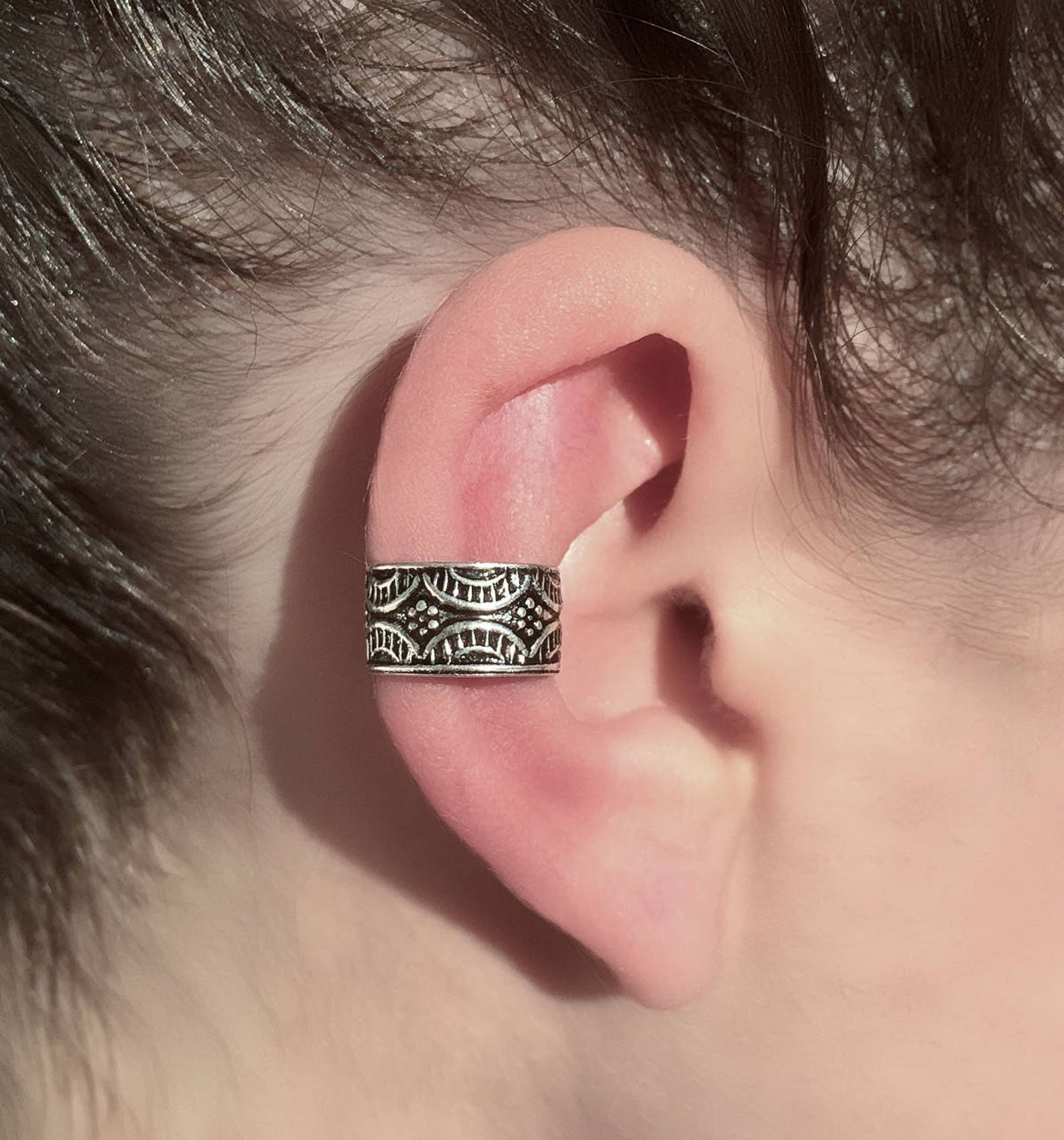 Silver Ear Cuff Ear Wrap Fake Ear Cuff Earcuff Jewelry | Etsy