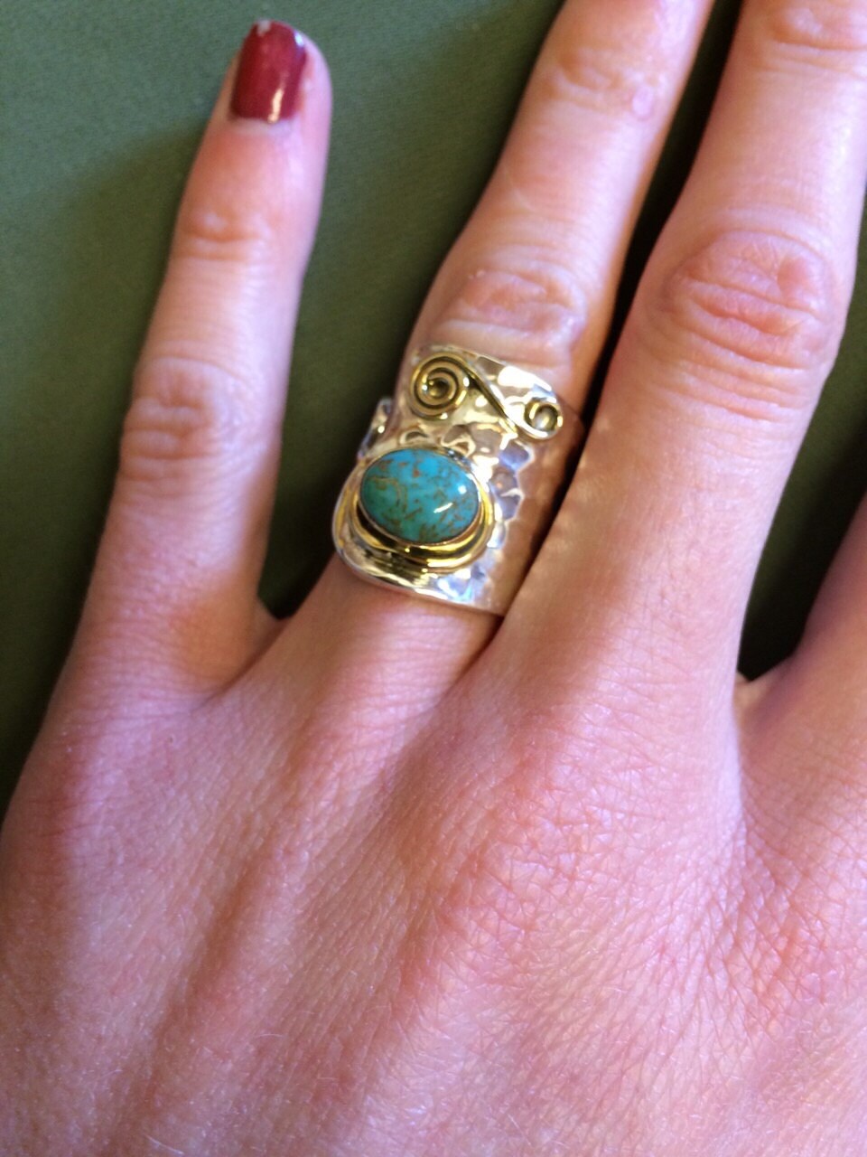 Duti Silver Ring Turquoise Ring Tribal Ring Ethnic Ring - Etsy