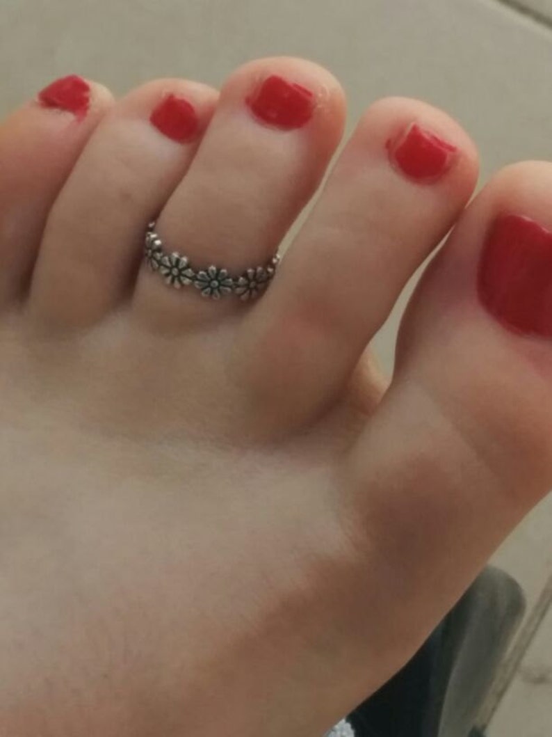 Toe Ring Silver Toe Ring Adjusable Toe Ring Foot - Etsy