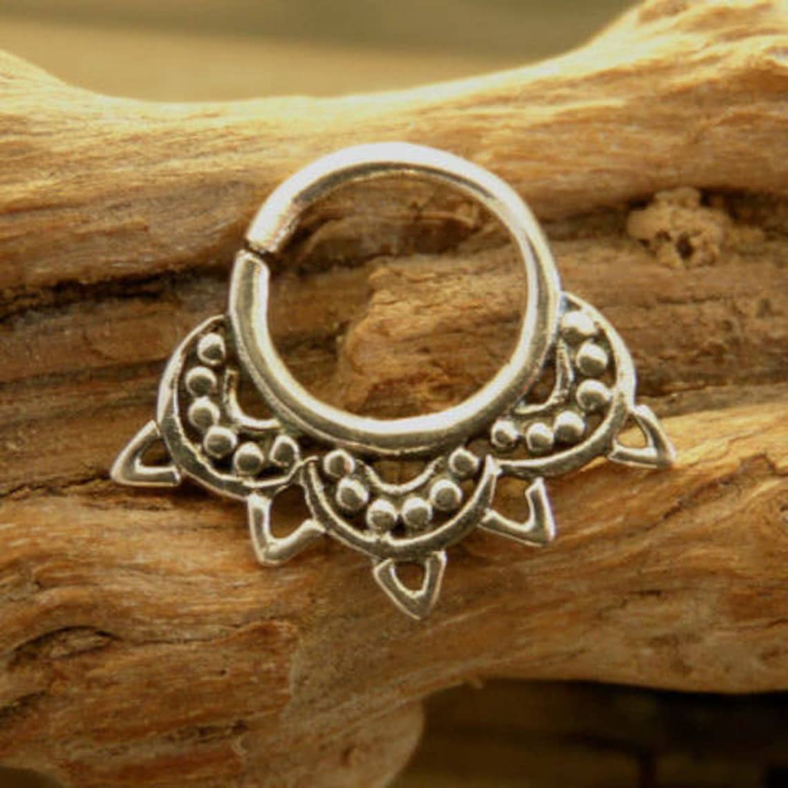 Indian Septum Ring Tribal Septum Ring Silver Septum Ring - Etsy