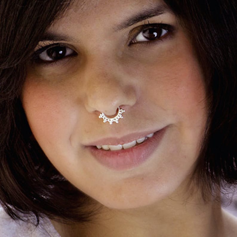 Fake Septum Ring Faux Septum Ring Fake Piercing Clip on - Etsy