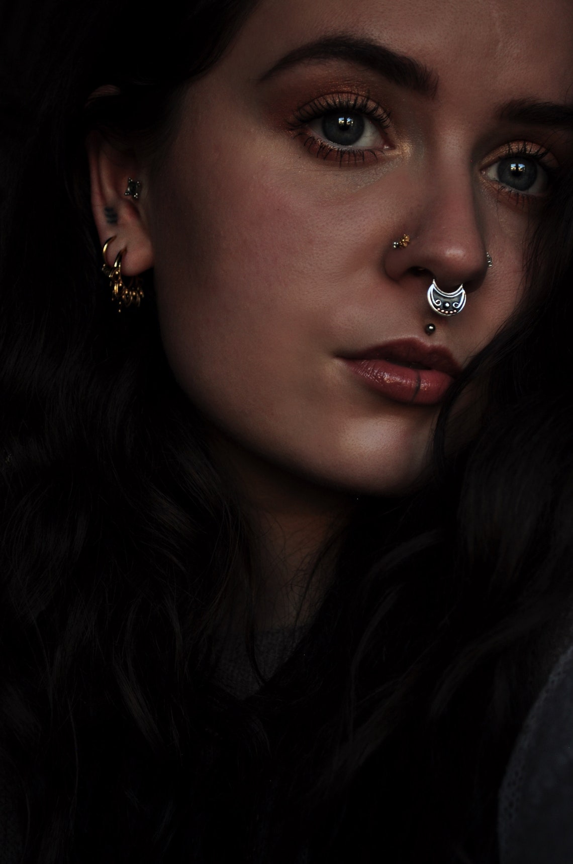 Silver Septum Ring 18G Septum Ring Indian Septum Ring | Etsy