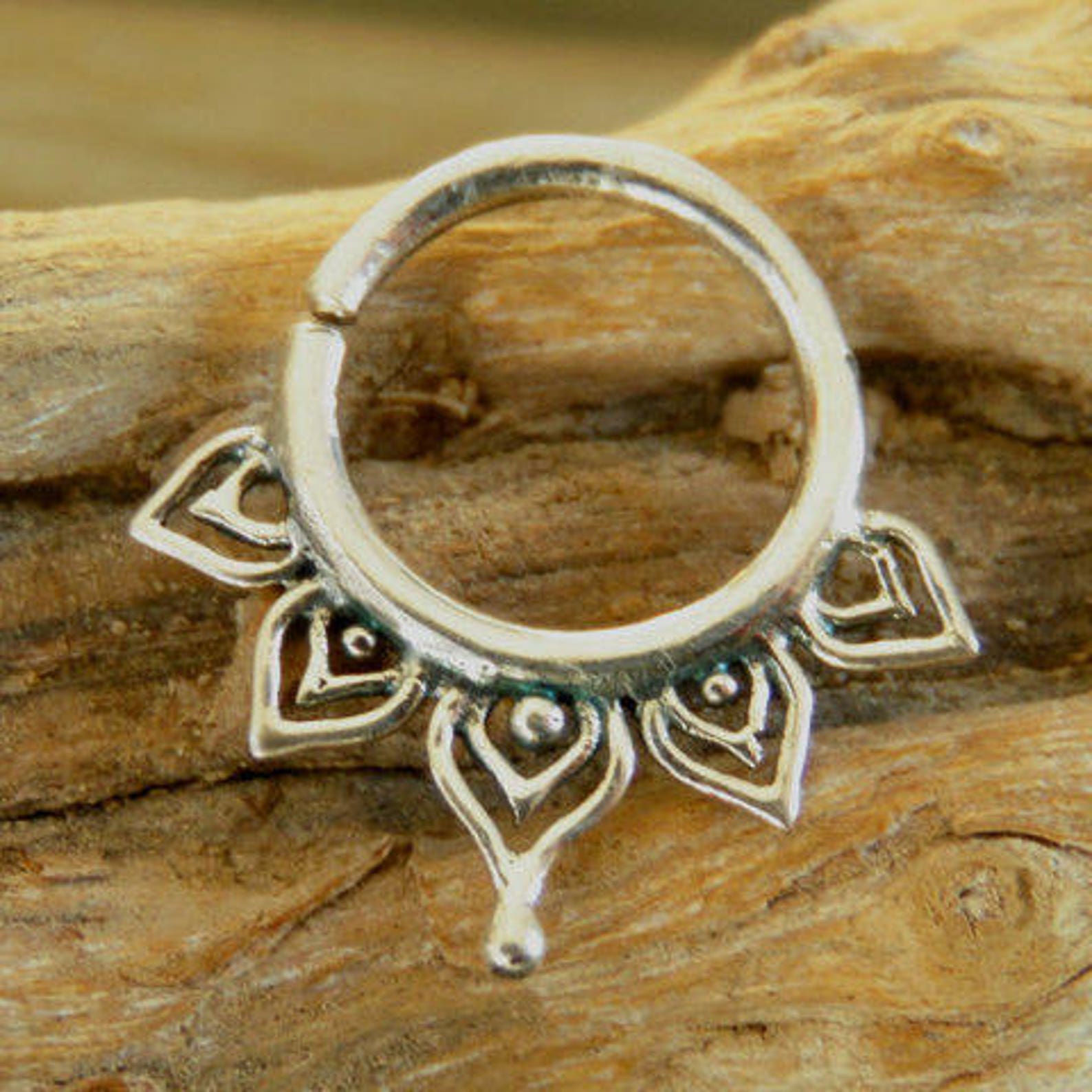 Tribal Septum Ring Indian Septum Ring Silver Septum - Etsy