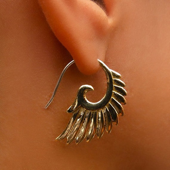 Brass Earrings Tribal Earrings Indian Earrings Gypsy - Etsy