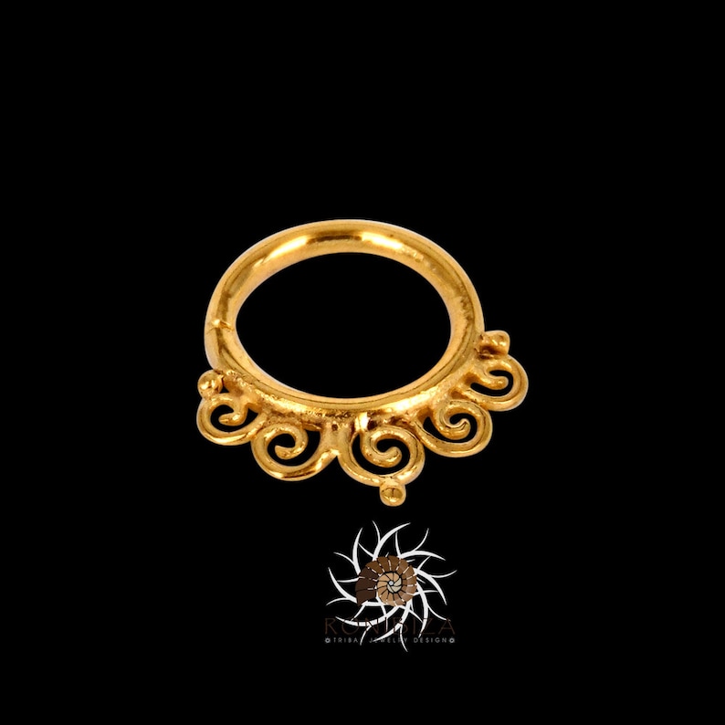 Spiral Gold Septum Ring Septum Jewelry Septum Piercing | Etsy