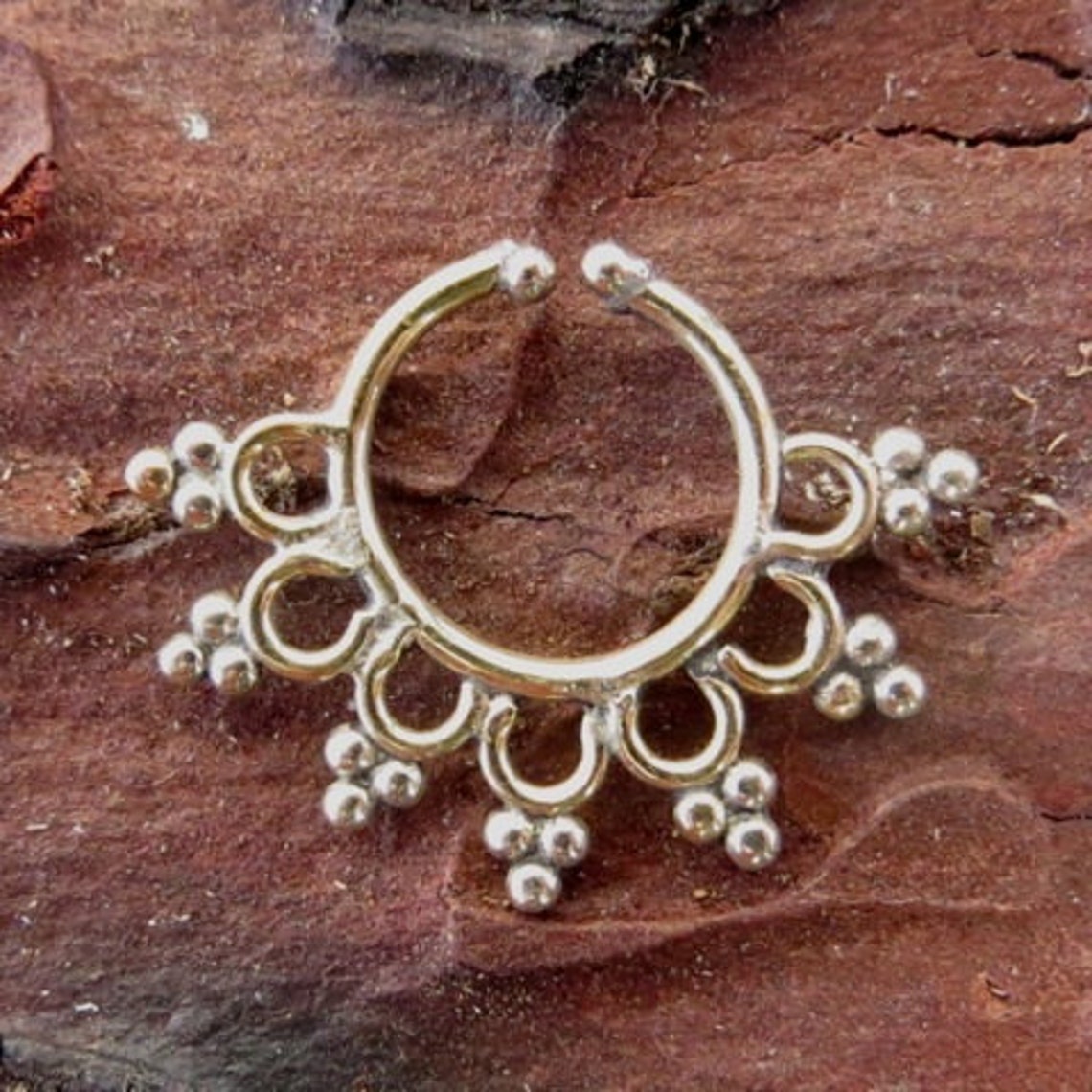 Fake Septum Ring Faux Septum Ring Fake Piercing Clip on - Etsy