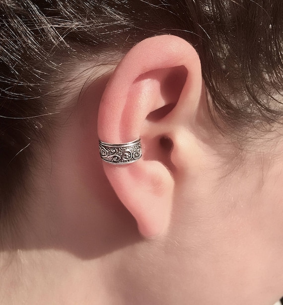 Silver Ear Cuff Ear Wrap Fake Ear Cuff Earcuff Jewelry | Etsy