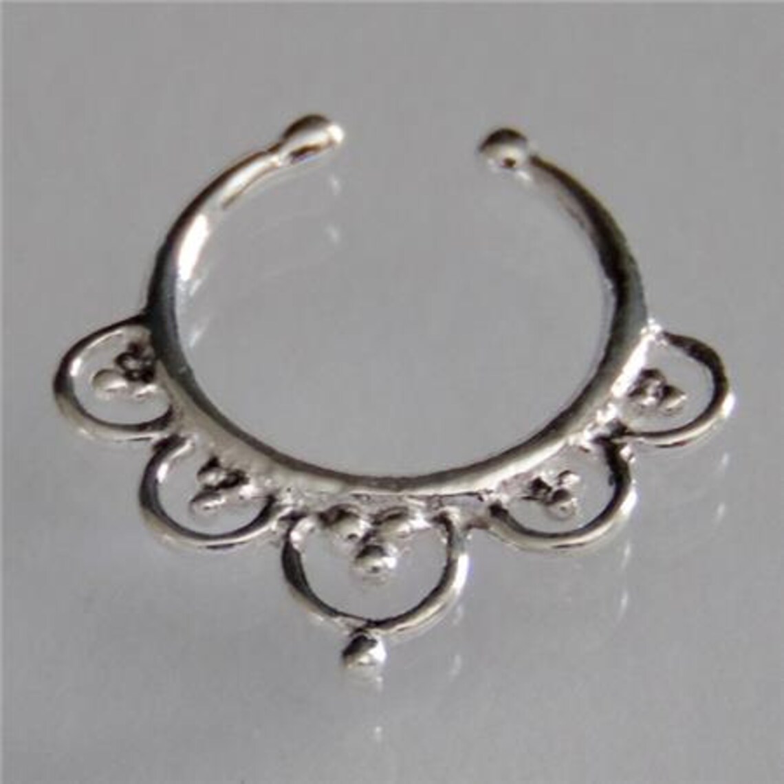 Fake Septum Ring Faux Septum Ring Fake Piercing Clip on - Etsy
