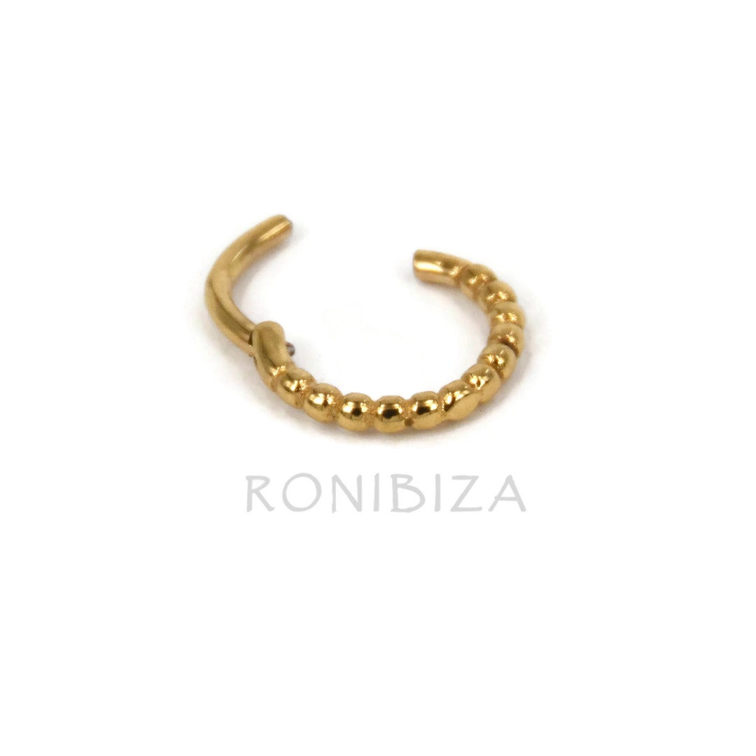 16 Gauge Clicker Septum Ring, 8mm Septum Ring, Septum Jewelry, 16 Gauge ...