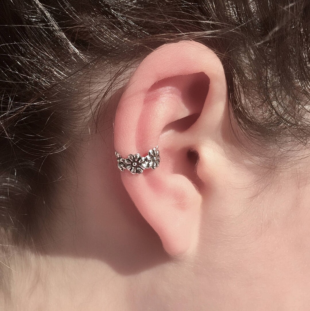 Silver Ear Cuff - Ear Wrap - Fake Ear Cuff - Earcuff Jewelry - Cuff ...