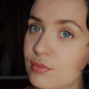 Dainty Septum Piercing, Silver Septum Ring, Small Septum Jewelry ...