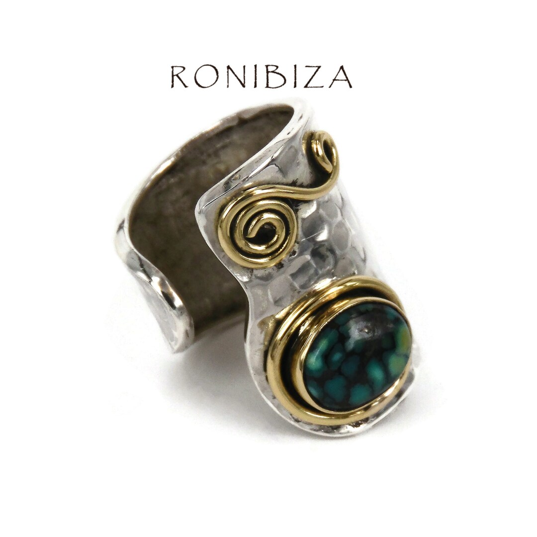 Duti Silver Ring - Turquoise Ring - Tribal Ring - Ethnic Ring ...