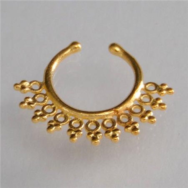 Fake Septum Ring Faux Septum Ring Fake Piercing Clip on - Etsy