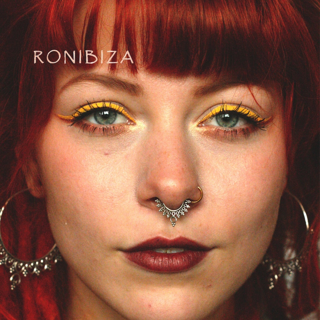 Ethnic Lotus Septum Ring - Sterling Silver Indian Nose Ring - Etsy UK