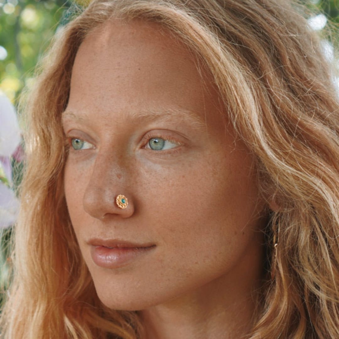 Gold Nose Stud Tiny Nose Stud Small Nose Stud Tribal Nose Stud Indian ...