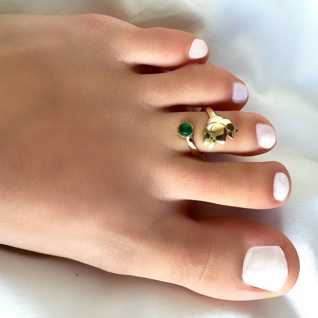 Toe Ring Brass Toe Ring Adjustable Toe Ring Foot Ring - Etsy