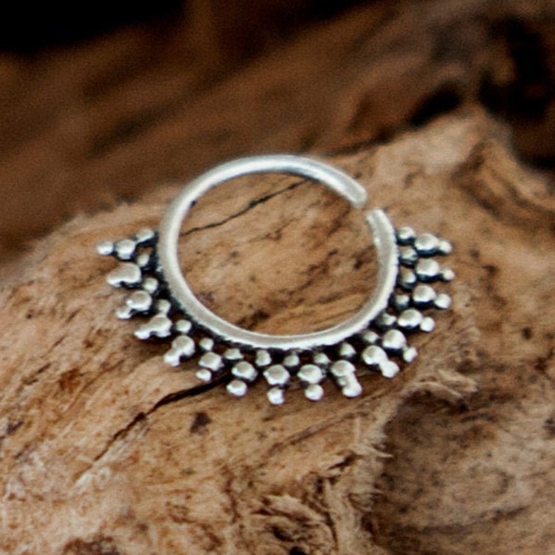Indian Nose Ring Tribal Nose Ring Ornate Nose Ring Dainty - Etsy