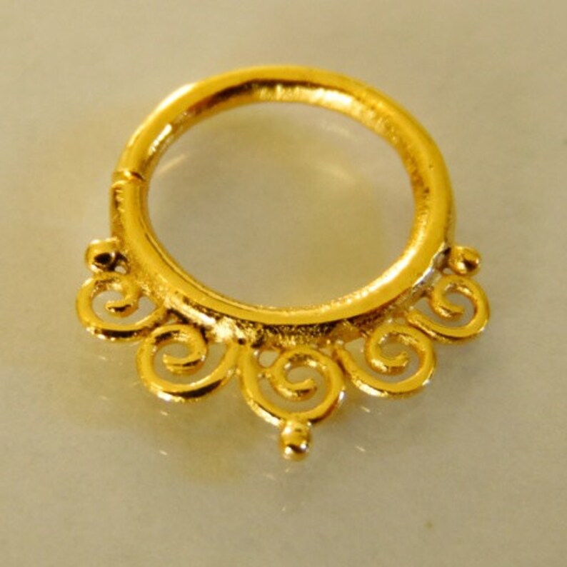 Spiral Gold Septum Ring Septum Jewelry Septum Piercing | Etsy