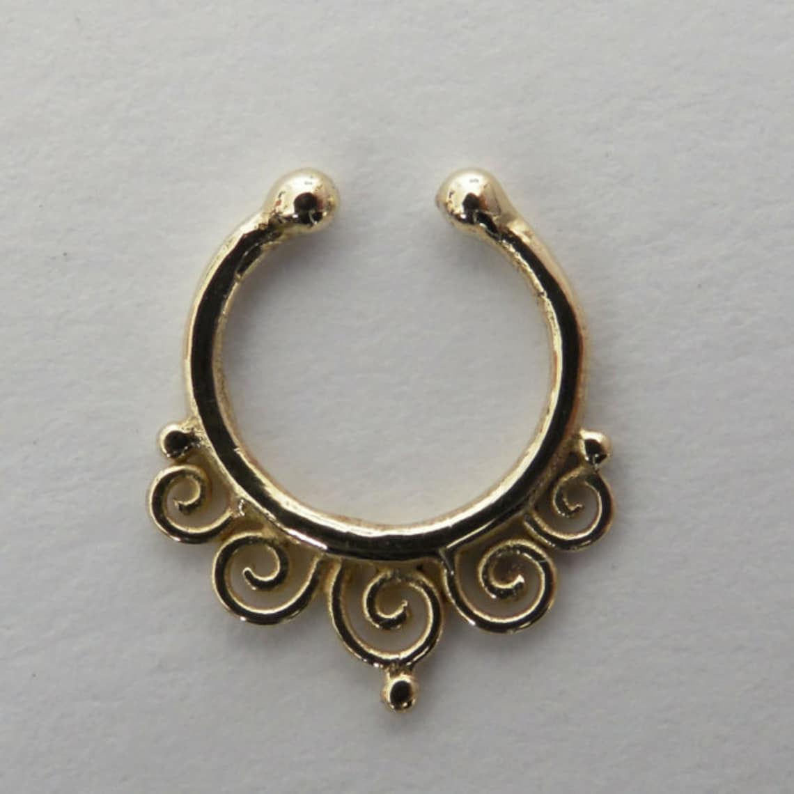 Fake Septum Ring Faux Septum Ring Fake Piercing Clip on - Etsy