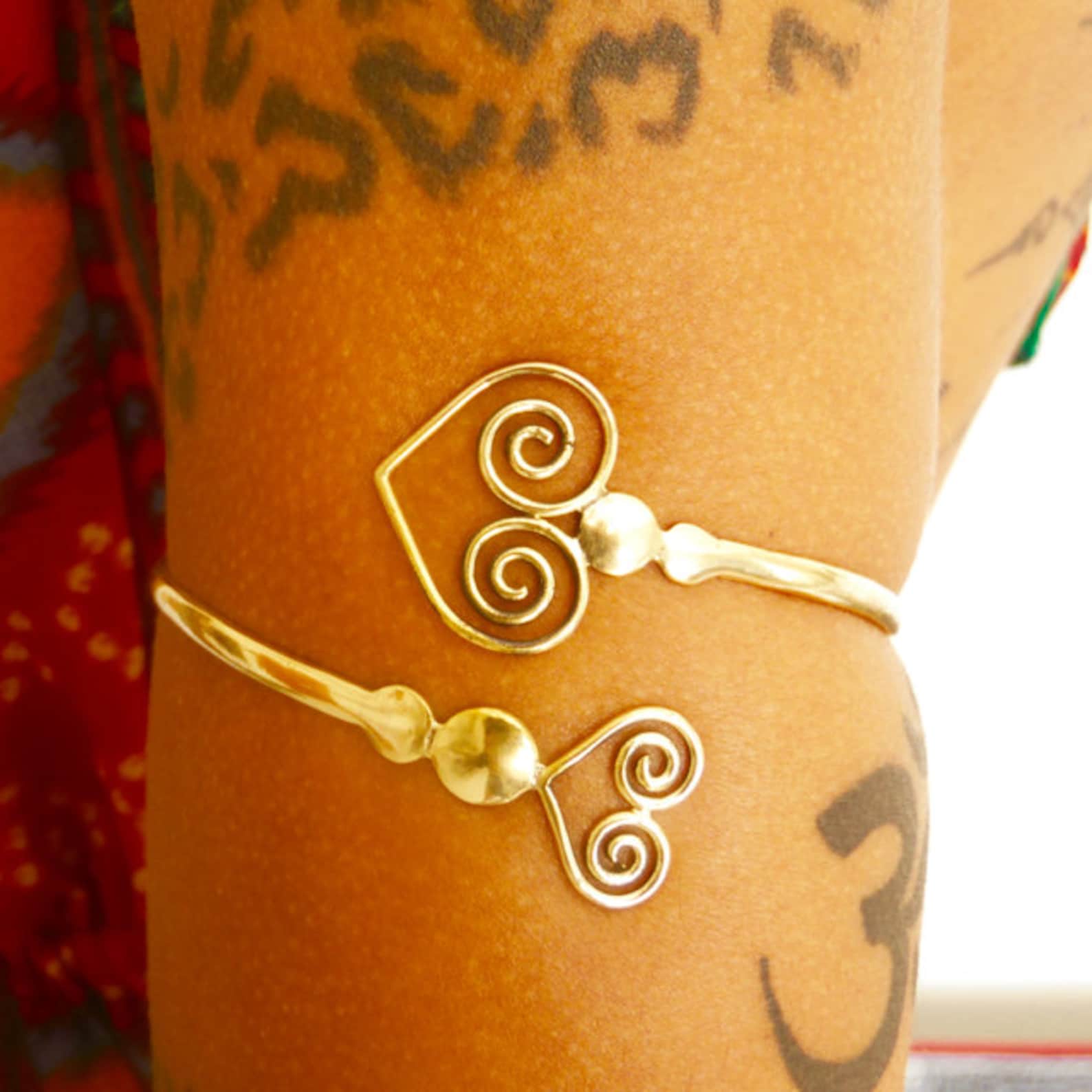 Brass Armlet Brass Arm Bracelet Upper Arm Cuff Upper Arm - Etsy Israel