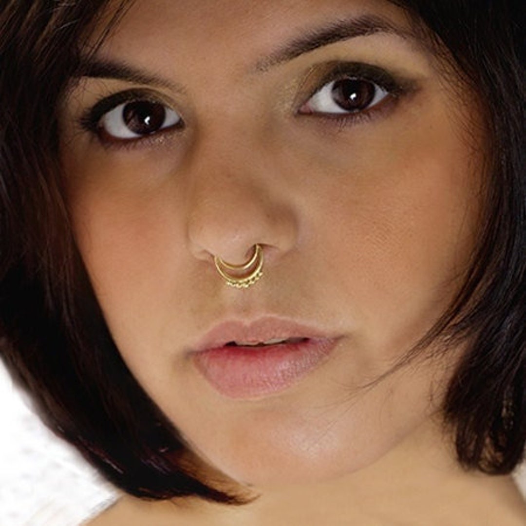 Fake Septum Ring - Faux Septum Ring - Fake Piercing - Clip on Piercing ...