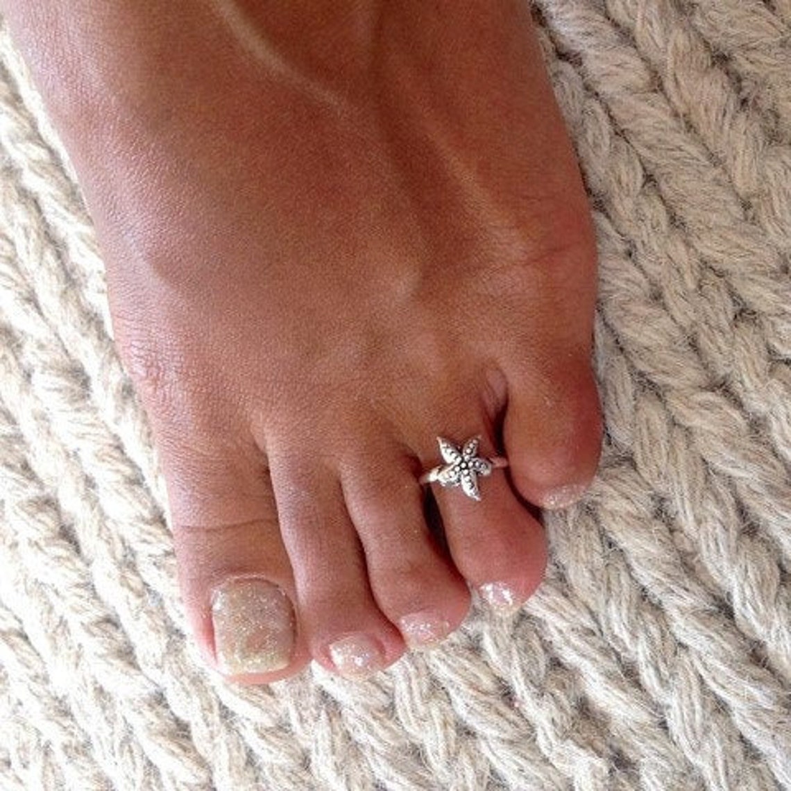 Toe Ring Silver Toe Ring Adjusable Toe Ring Foot - Etsy