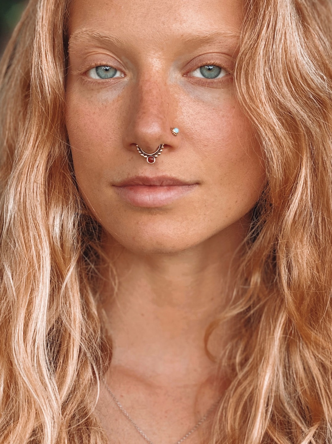 Dev Red Onyx Septum Ring - Septum Jewelry - Septum Piercing - 16G ...