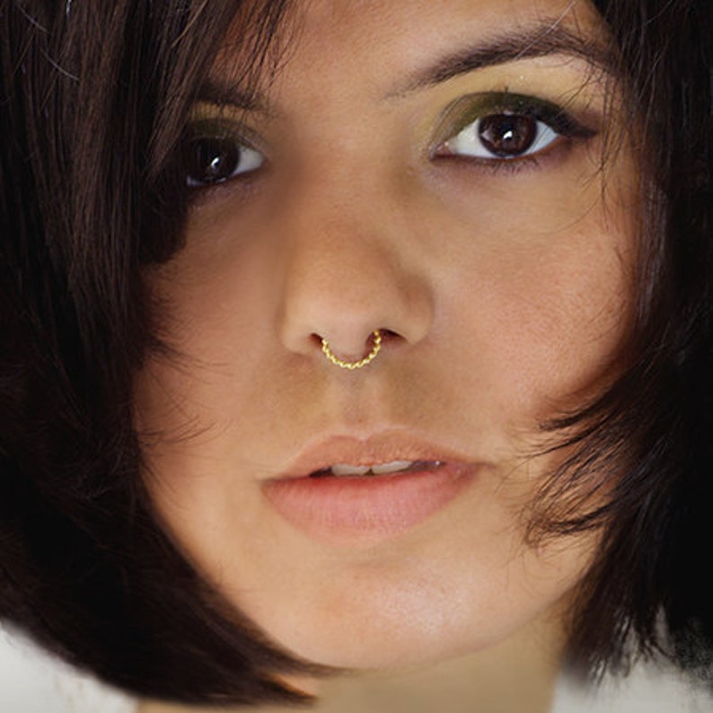 Fake Septum Ring Faux Septum Ring Fake Piercing Clip on | Etsy