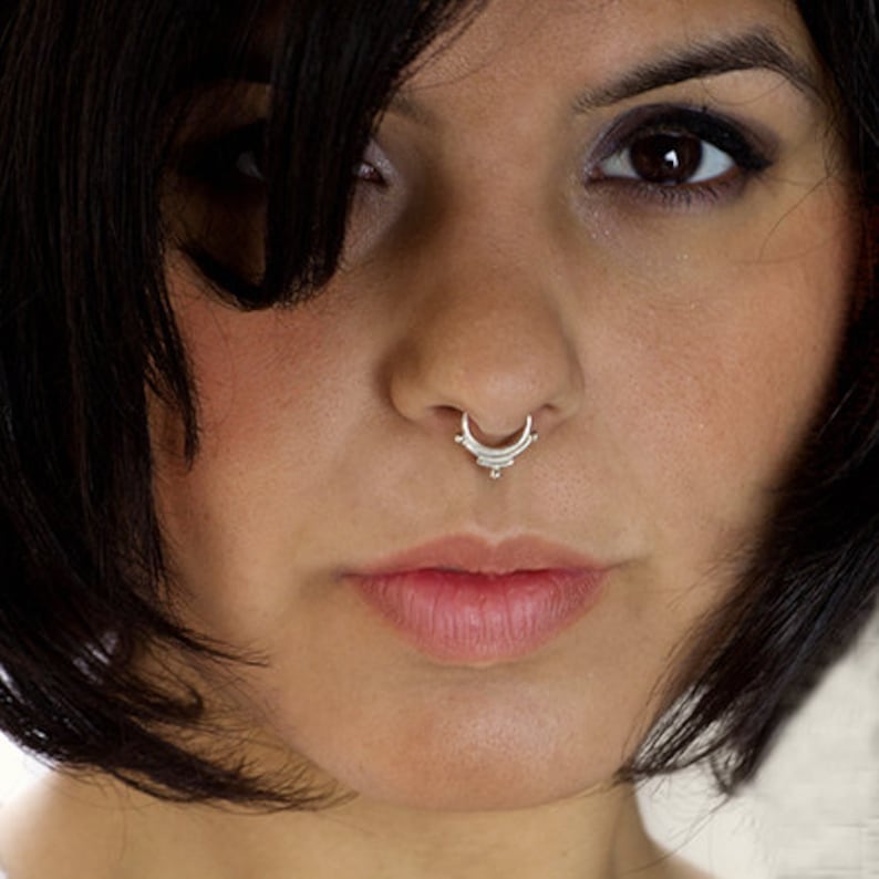 Fake Septum Ring - Faux Septum Ring - Fake Piercing - Clip on Piercing ...